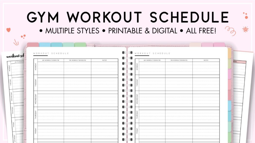 FREE 6 Day Gym Workout Schedule PDF - World of Printables