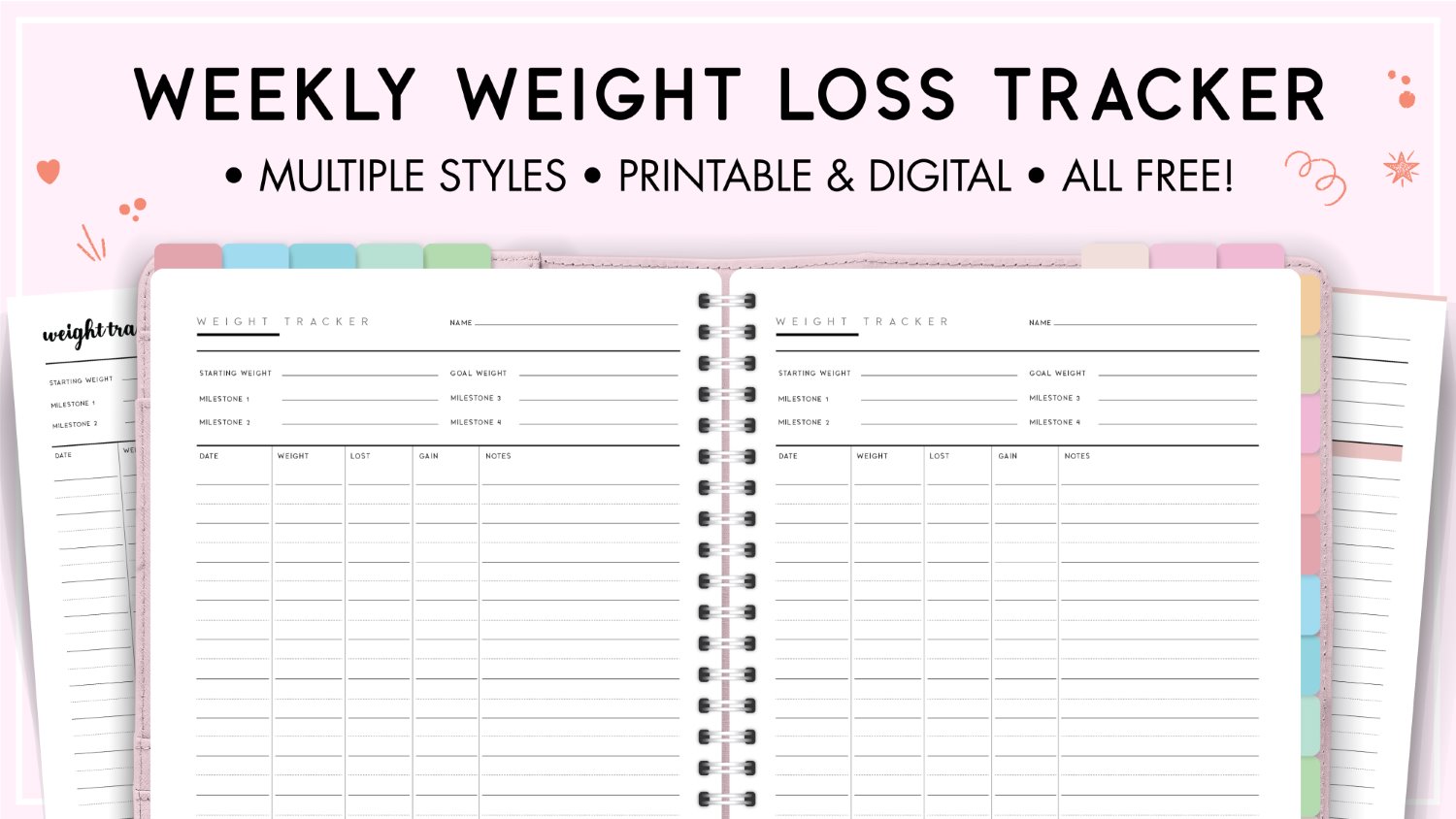 Weekly Weight Loss Chart Template