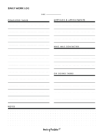 Work Log - 10+ Best Daily & Weekly Templates - World of Printables