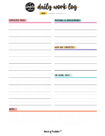 Work Log - 10+ Best Daily & Weekly Templates - World of Printables