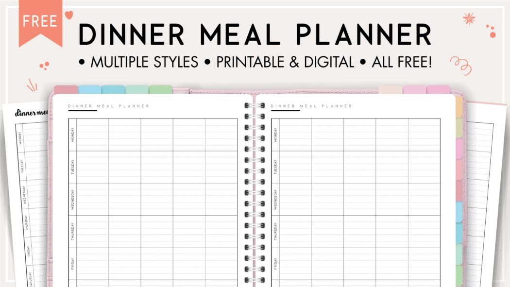 Dinner Meal Planner Template - World of Printables