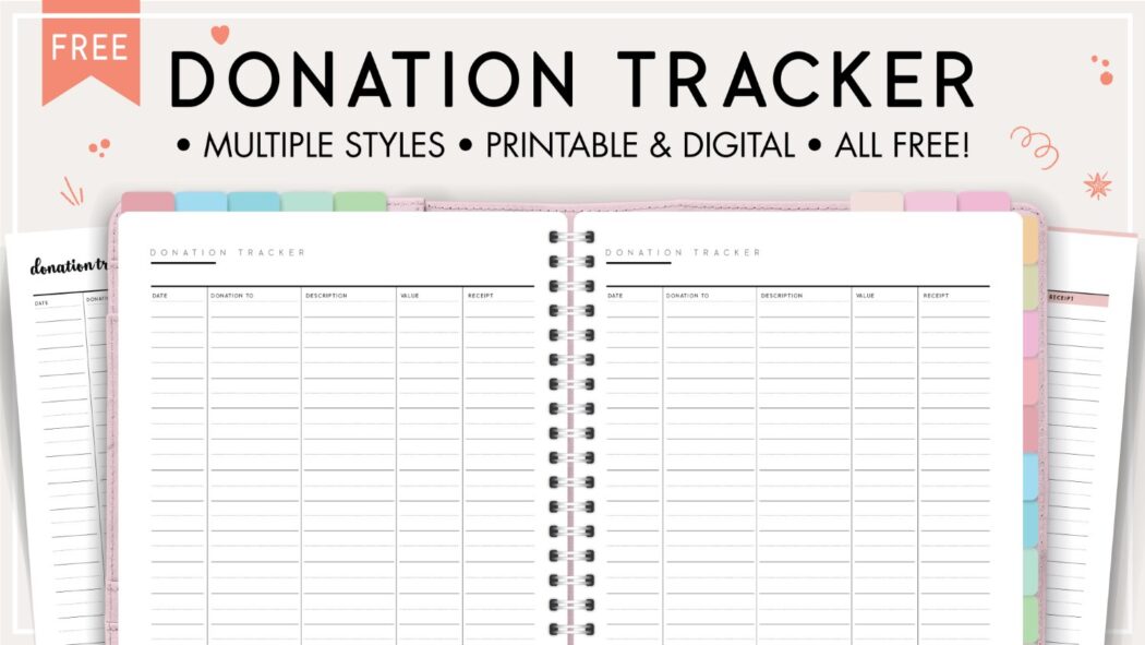 Free Printable Donation Tracker Template - World of Printables