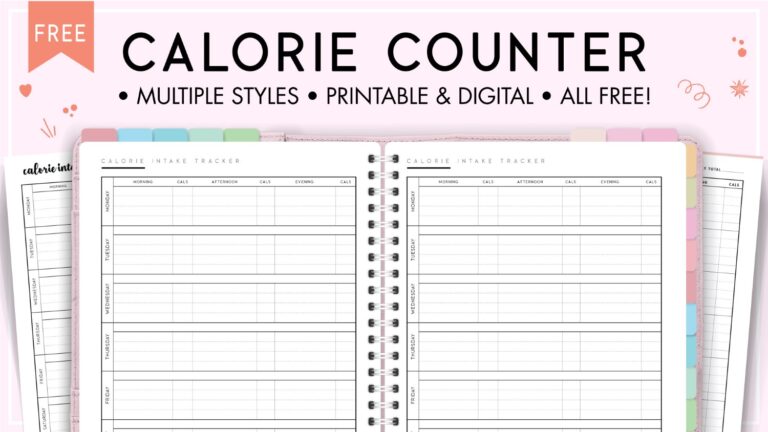 Download Free Calorie Counter PDF - World of Printables