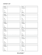 Contact List Templates - 12 Of The Best Styles - World of Printables