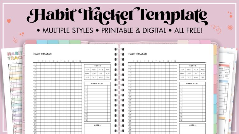 Free Printable Habit Tracker PDF - World of Printables