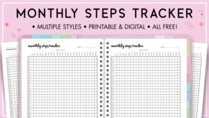 FREE Printable Monthly Steps Tracker Template - World of Printables