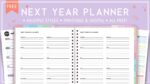 Printable Next Year At A Glance Planner Template - World of Printables