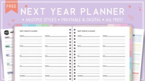 Printable Next Year At A Glance Planner Template - World of Printables
