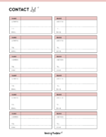 Contact List Templates - 12 Of The Best Styles - World of Printables