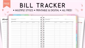 FREE Printable Bill Tracker PDF - World of Printables