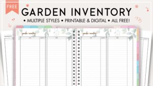 Printable Garden Inventory Template - World of Printables