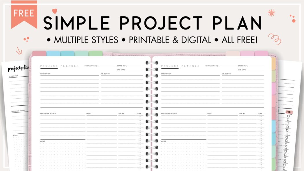 Simple Project Plan Template - World of Printables