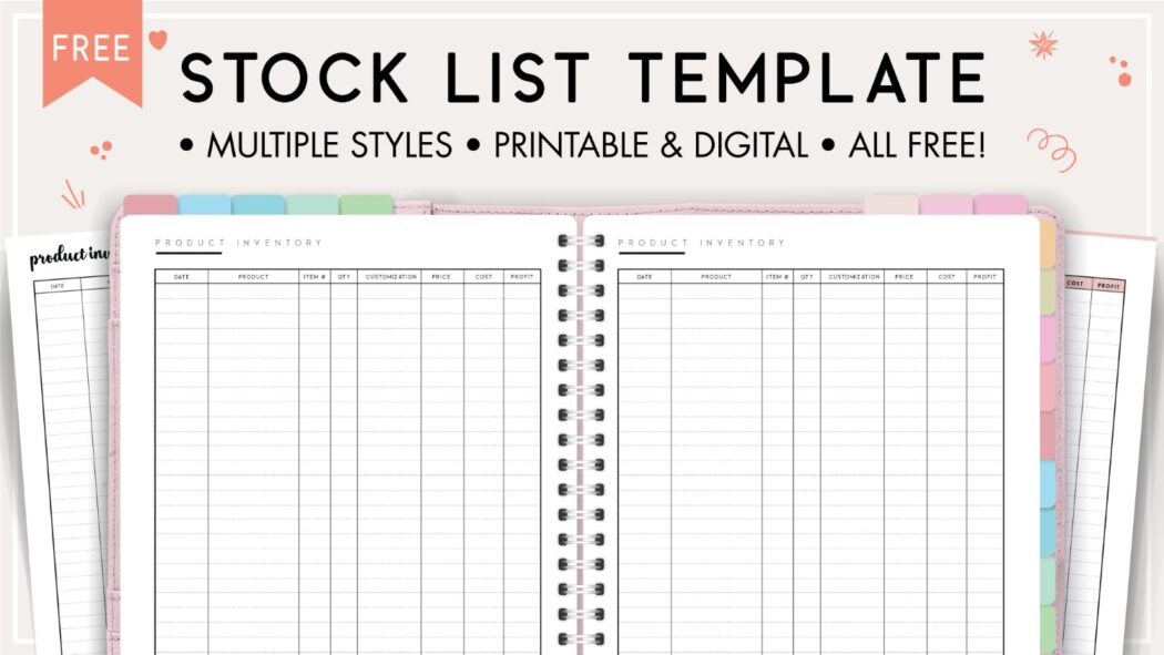 FREE Printable Stock Taking Sheet - World of Printables