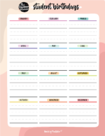 Birthday Calendars - World of Printables