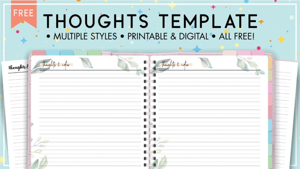 Free Printable Thought Record Template - World of Printables