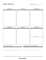 Work Log - 10+ Best Daily & Weekly Templates - World of Printables