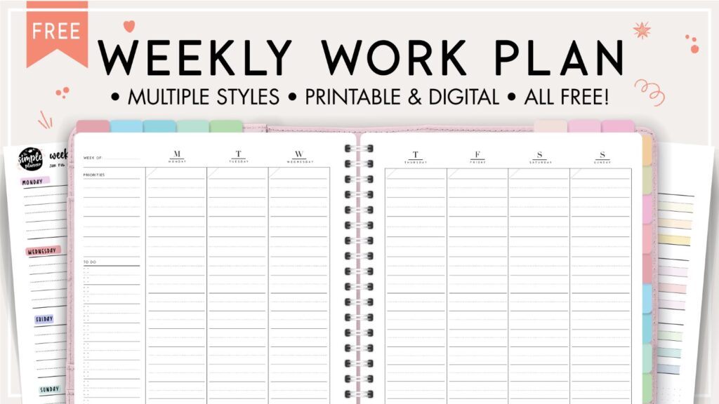 Printable Weekly Work Plan Template World Of Printables