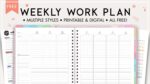 Printable Weekly Work Plan Template - World of Printables