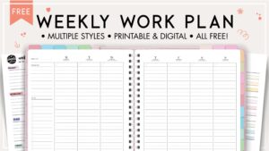 Printable Weekly Work Plan Template - World of Printables