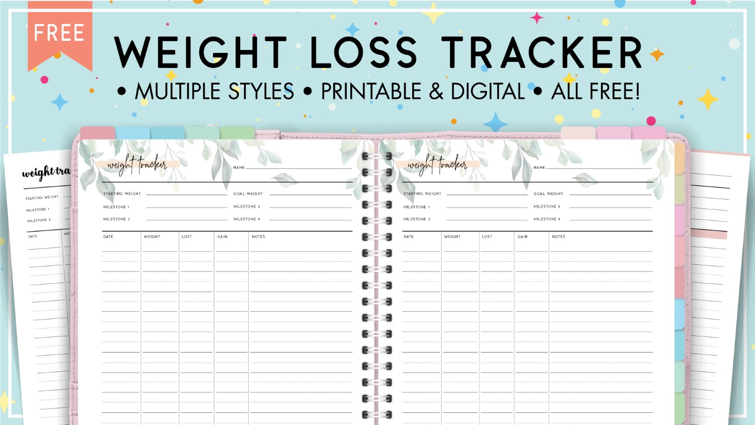 Free Printable Weight Loss Journal Template Printable Templates