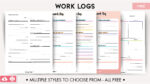 Work Log - 10+ Best Daily & Weekly Templates - World of Printables