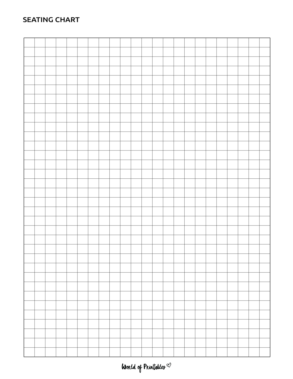 Classroom Seating Charts - World of Printables