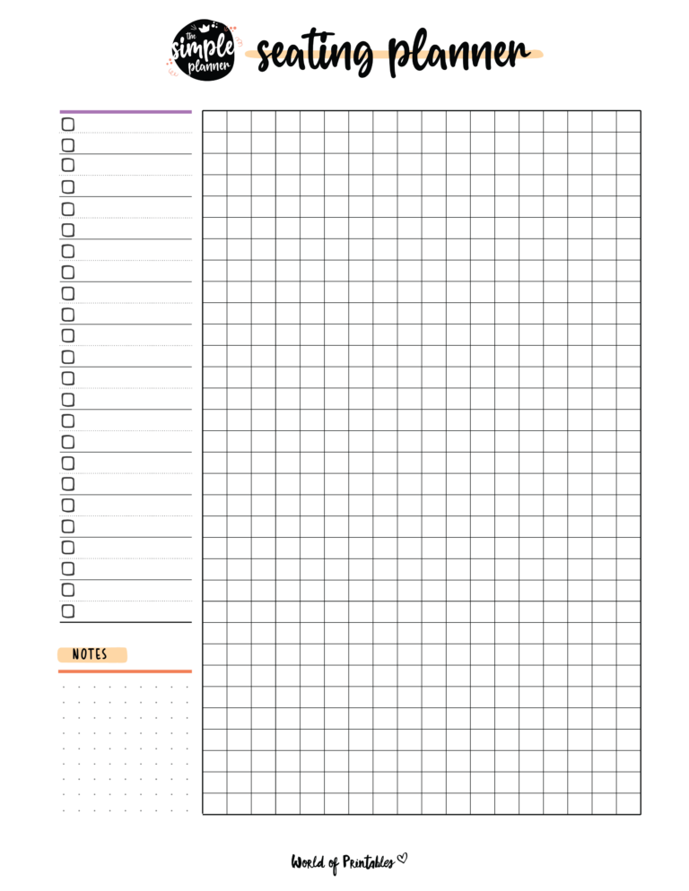 Classroom Seating Charts - World of Printables