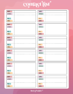 Contact List Templates - 12 Of The Best Styles - World of Printables