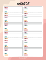 Contact List Templates - 12 Of The Best Styles - World of Printables