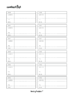 Contact List Templates - 12 Of The Best Styles - World of Printables