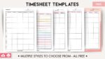 Timesheet Templates - World of Printables
