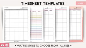 Timesheet Templates - World of Printables