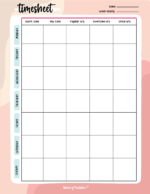 Timesheet Templates - World of Printables