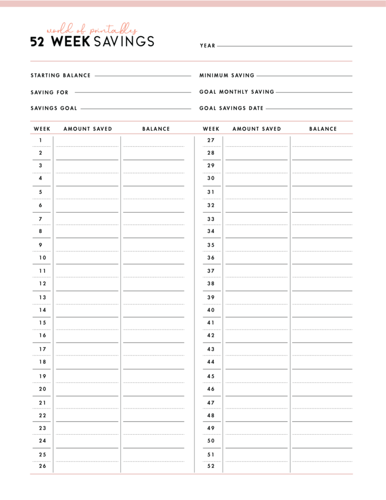 52 Week Money Challenge