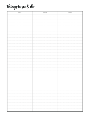Activity Planner - Plan Things To Do - World of Printables
