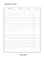 Assignment Tracker - Keep Track Of All Your Assignments