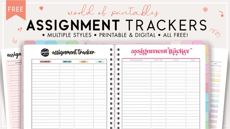 Assignment Tracker - Keep Track Of All Your Assignments