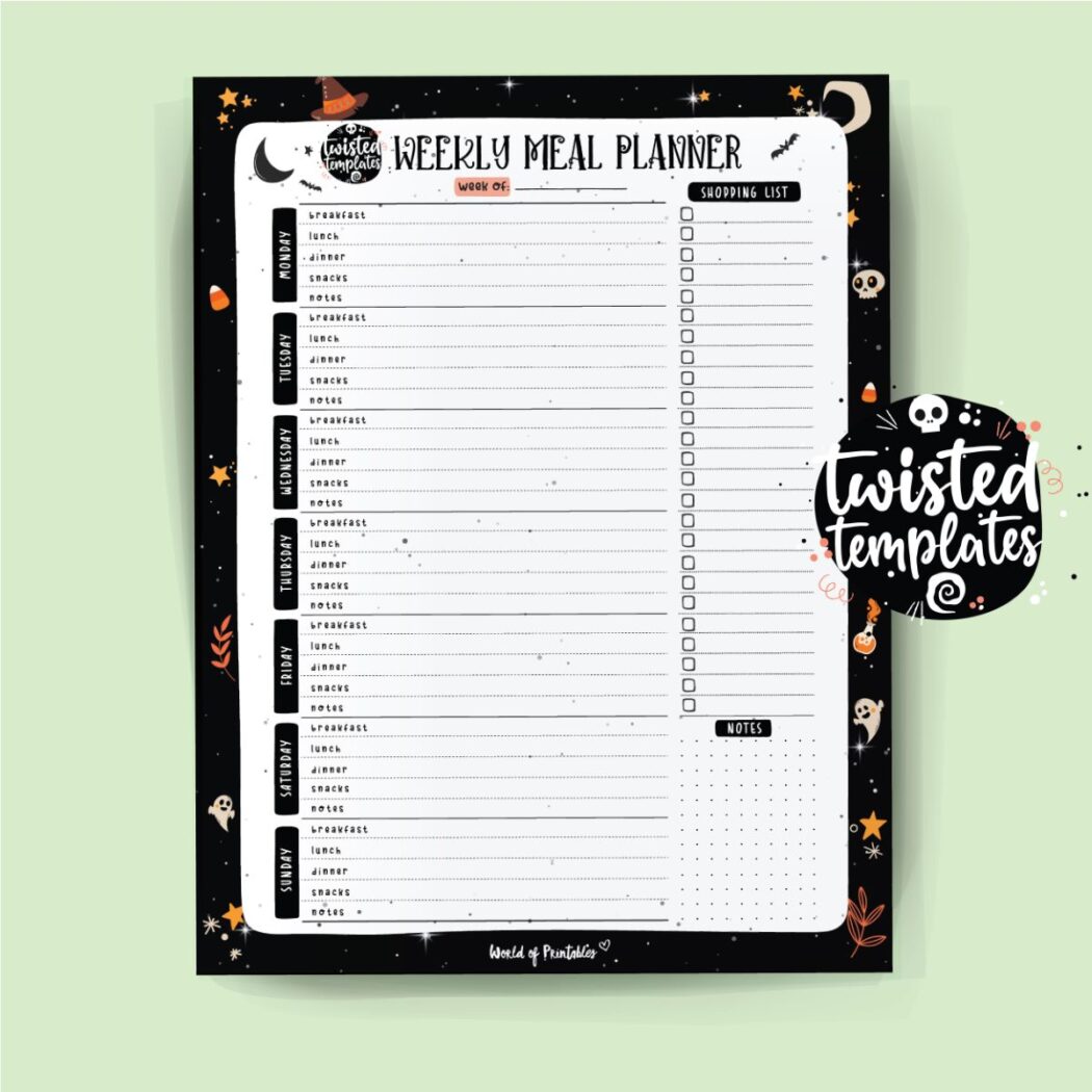 Twisted Templates - The Planner With A Dark Twist