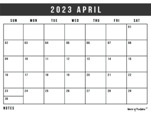 April 2023 Calendars | 100+ Stylish Printables - World of Printables