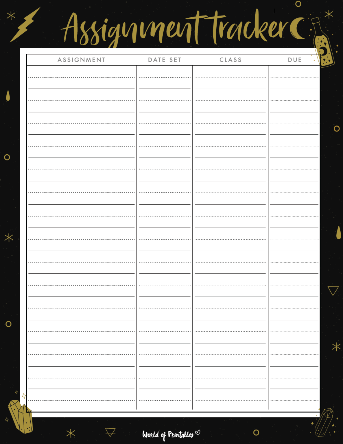 Assignment Tracker - Keep Track Of All Your Assignments