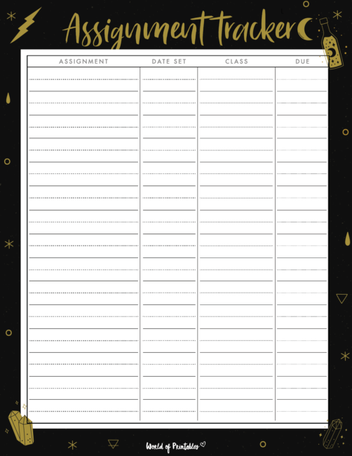 Assignment Tracker - Keep Track Of All Your Assignments