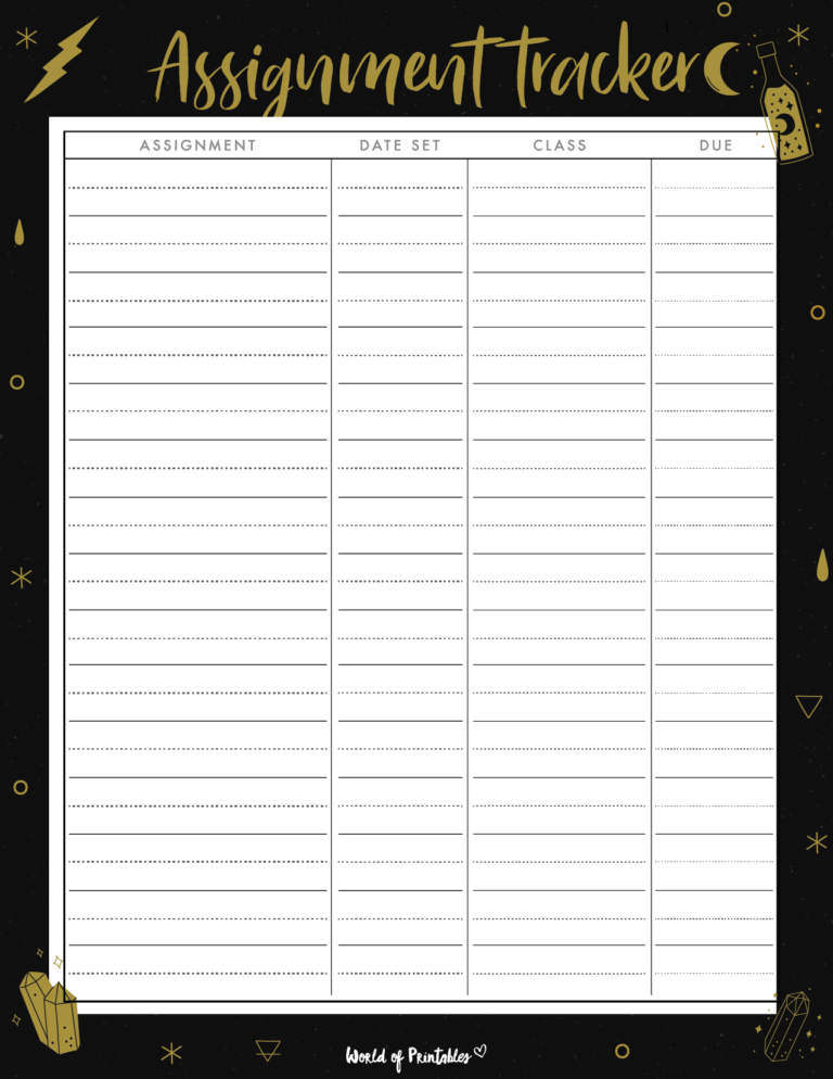 Assignment Tracker - Keep Track Of All Your Assignments