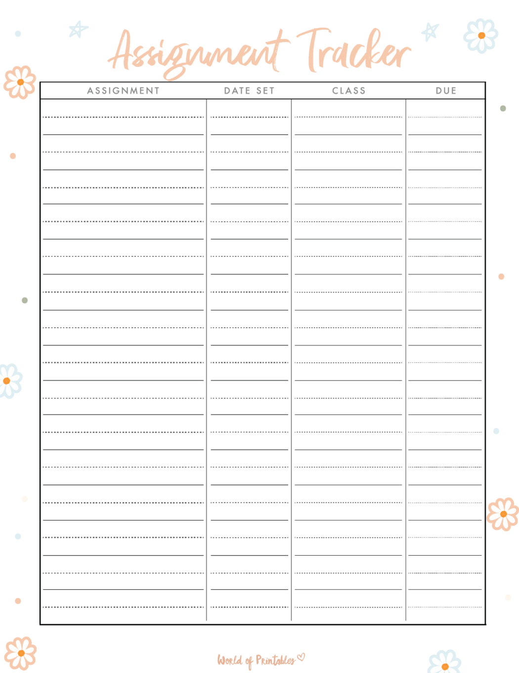 Assignment Tracker - Keep Track Of All Your Assignments