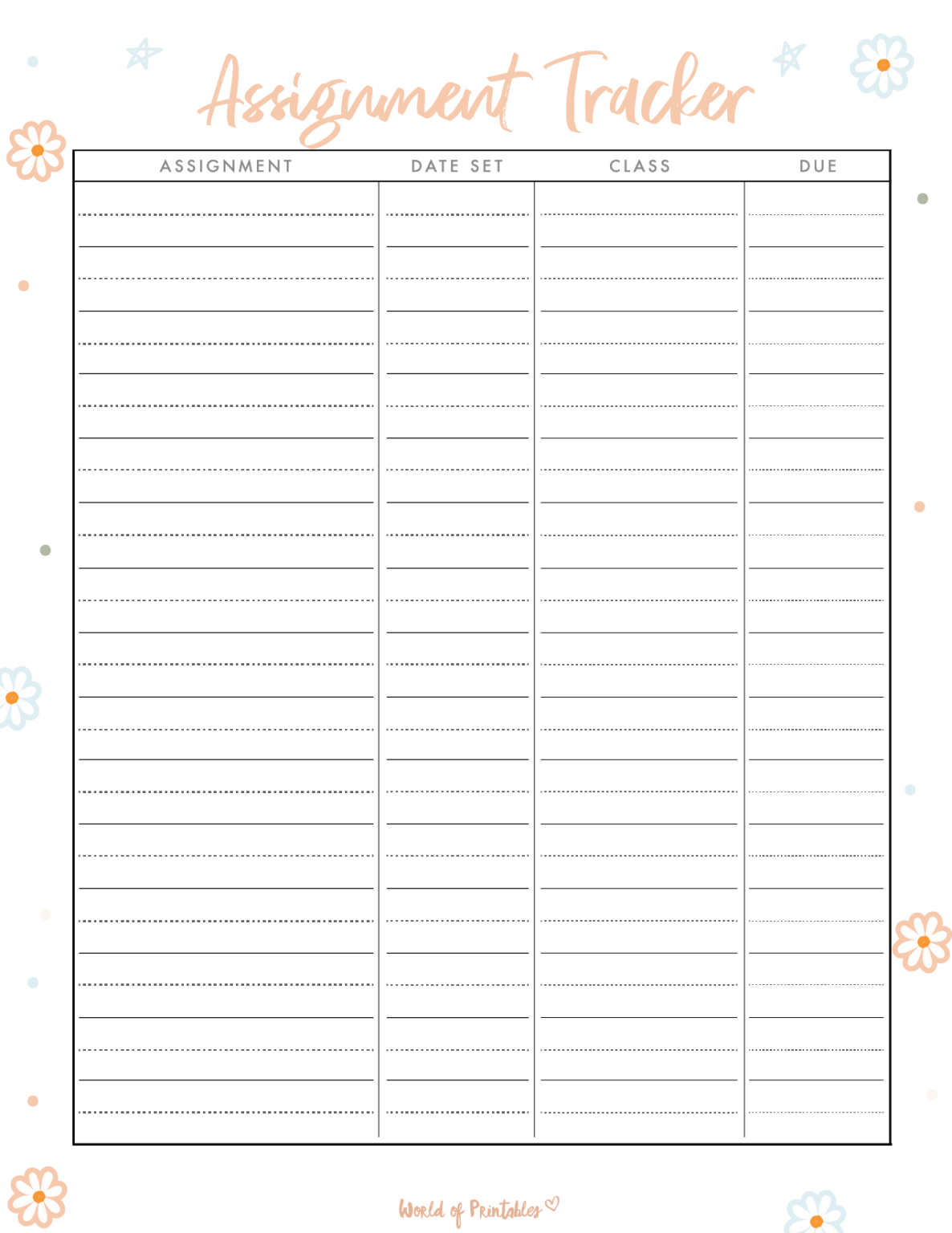 Assignment Tracker - Keep Track Of All Your Assignments