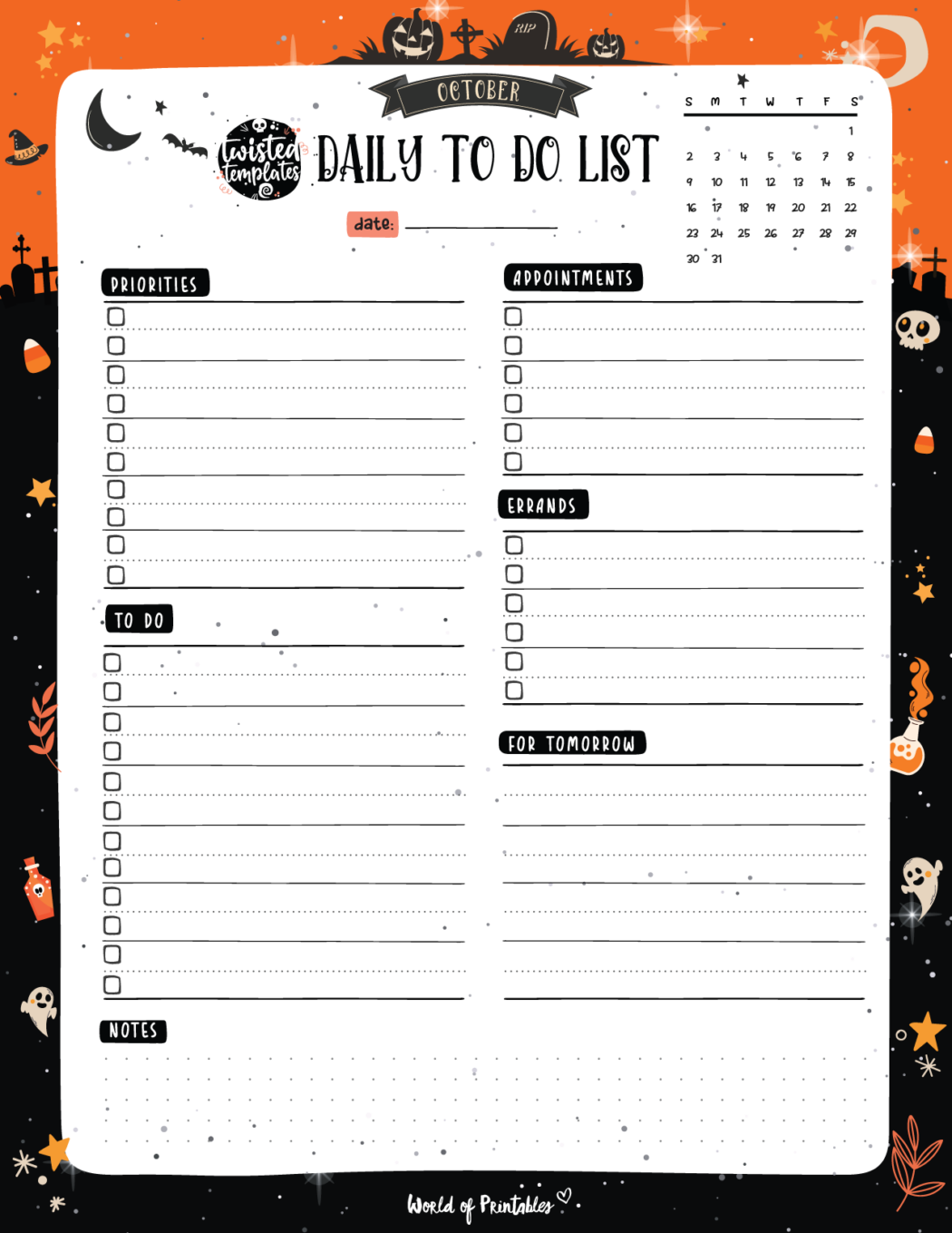 Halloween Planner Set - World of Printables