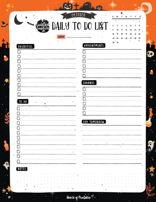 Halloween Planner Set - World of Printables