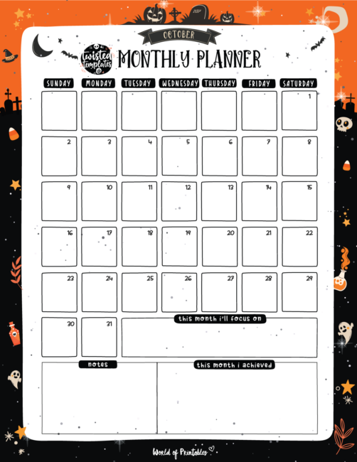 Halloween Planner Set - World of Printables