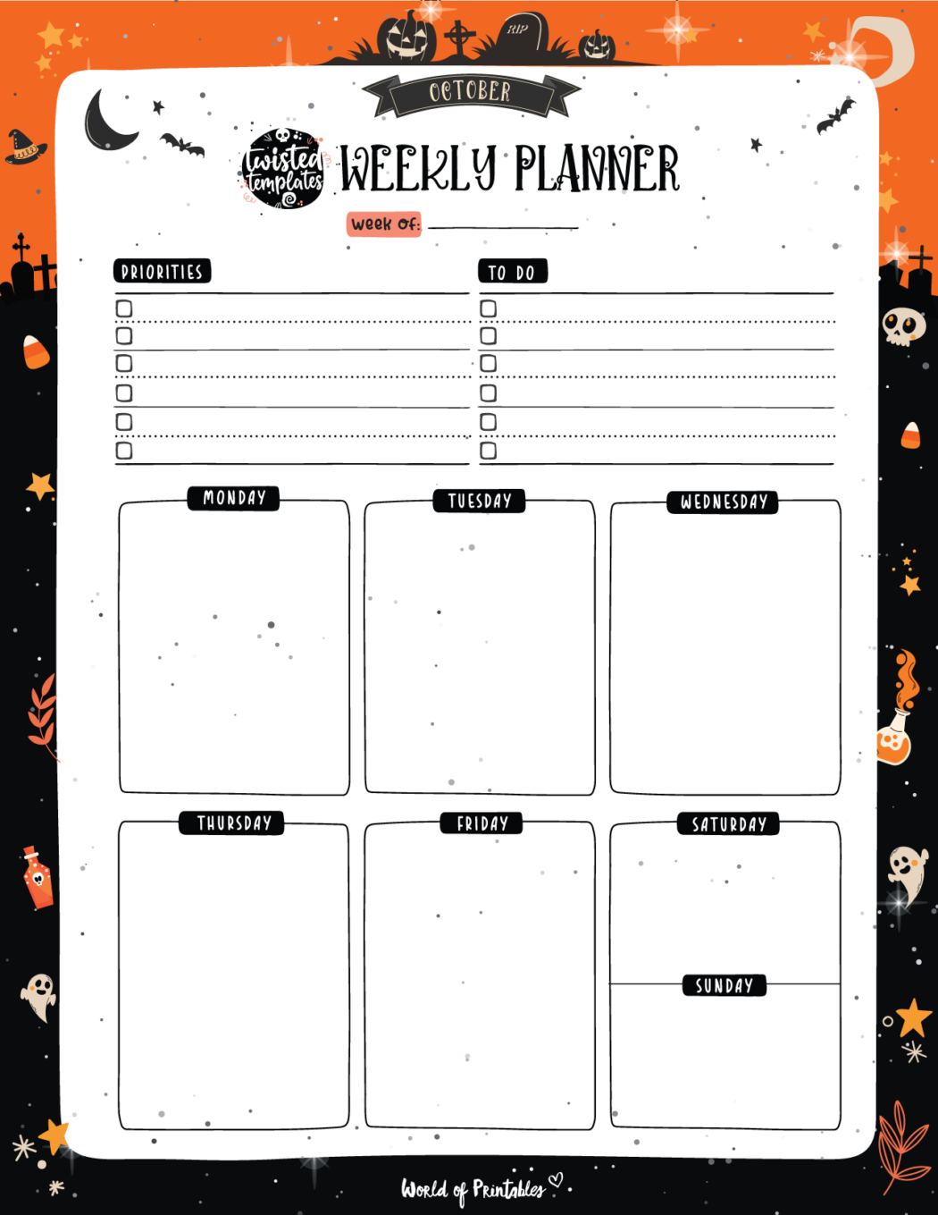 Halloween Planner Set - World of Printables