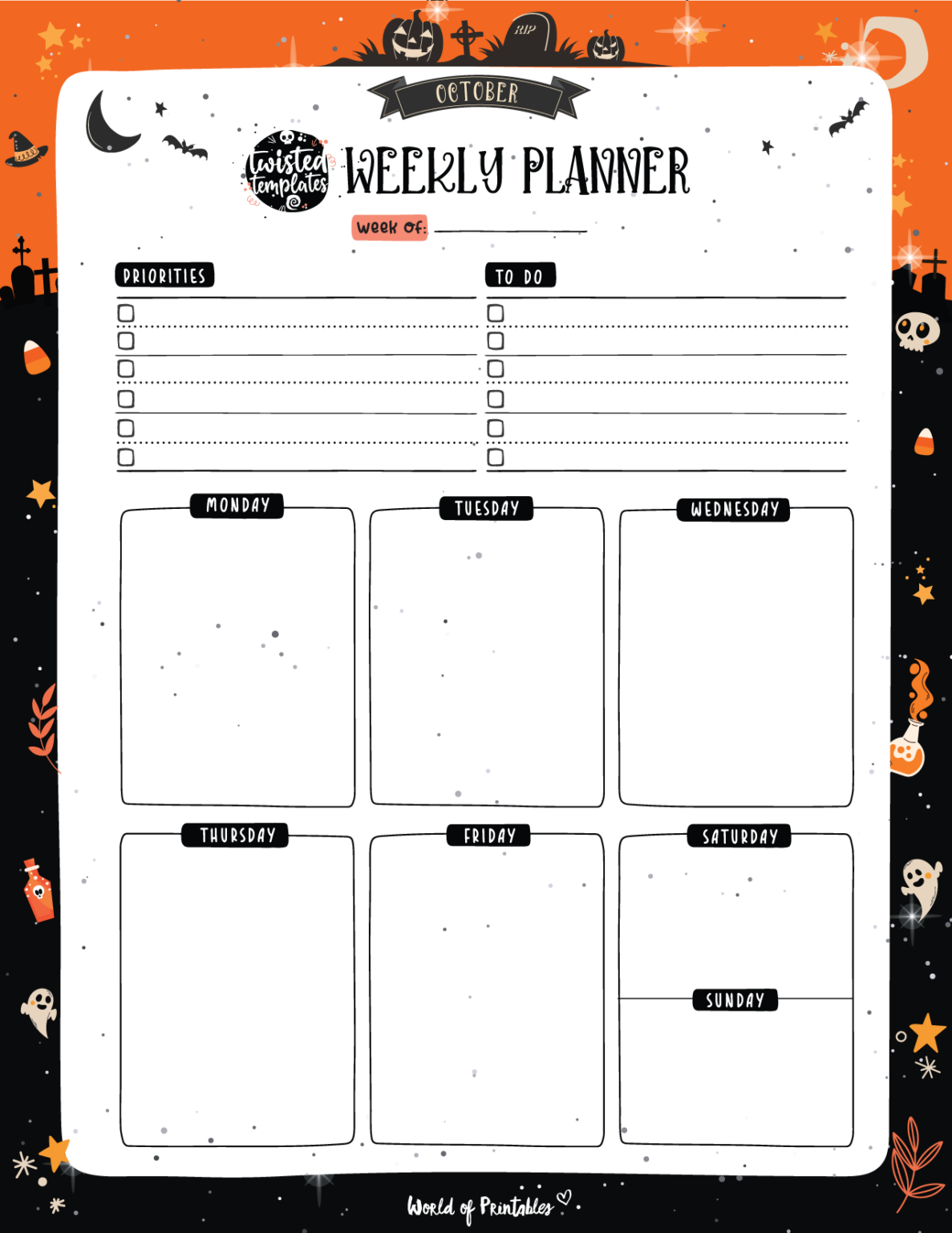 Halloween Planner Set - World of Printables