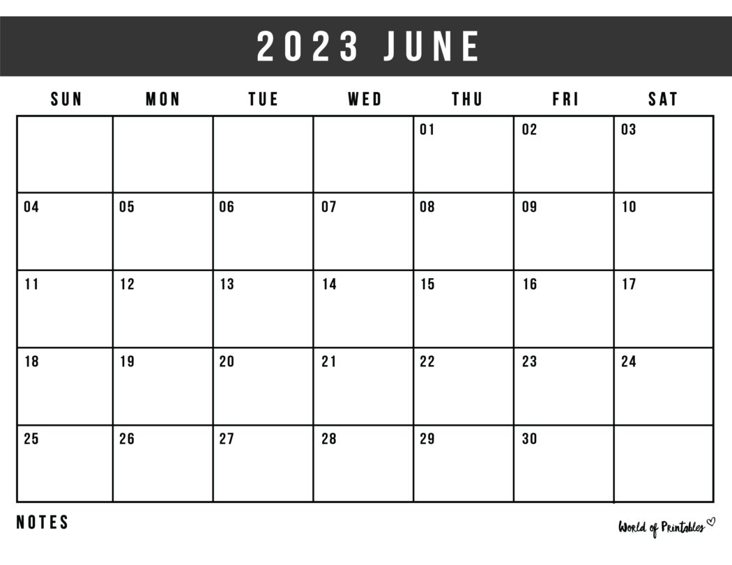100+ June 2023 Calendar Printables - 100's of Styles - All Free!